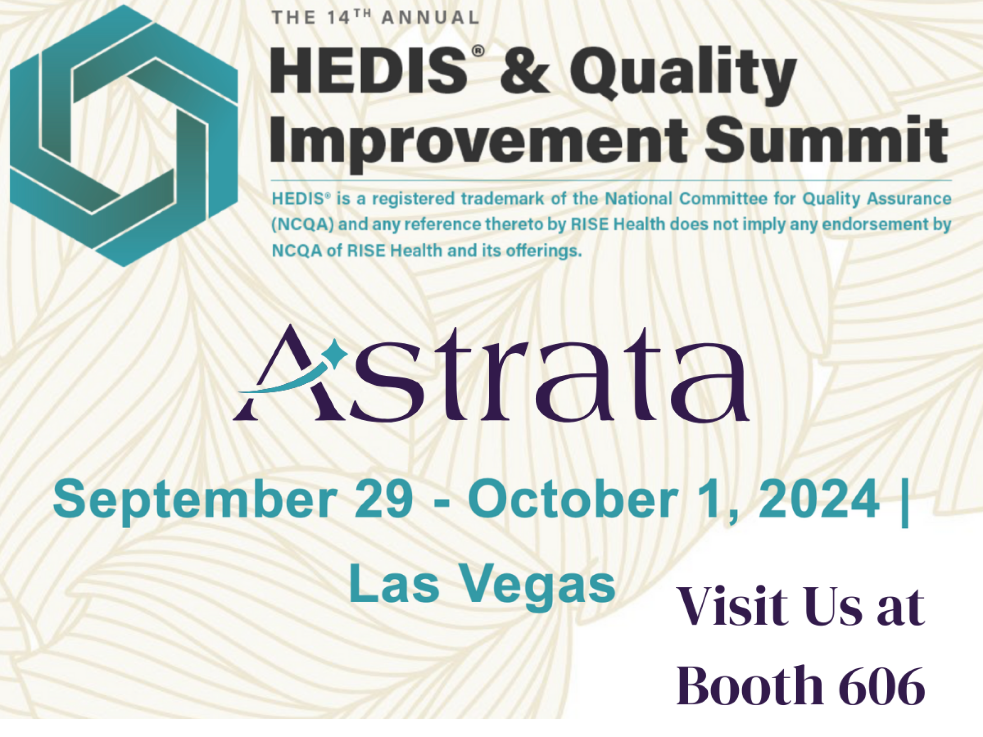 RISE's HEDIS® & Quality Improvement Summit-Las Vegas-Visit Us at Booth ...